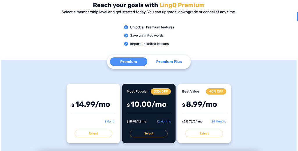 How do I upgrade my account to Premium? - Account - LingQ Language Forums