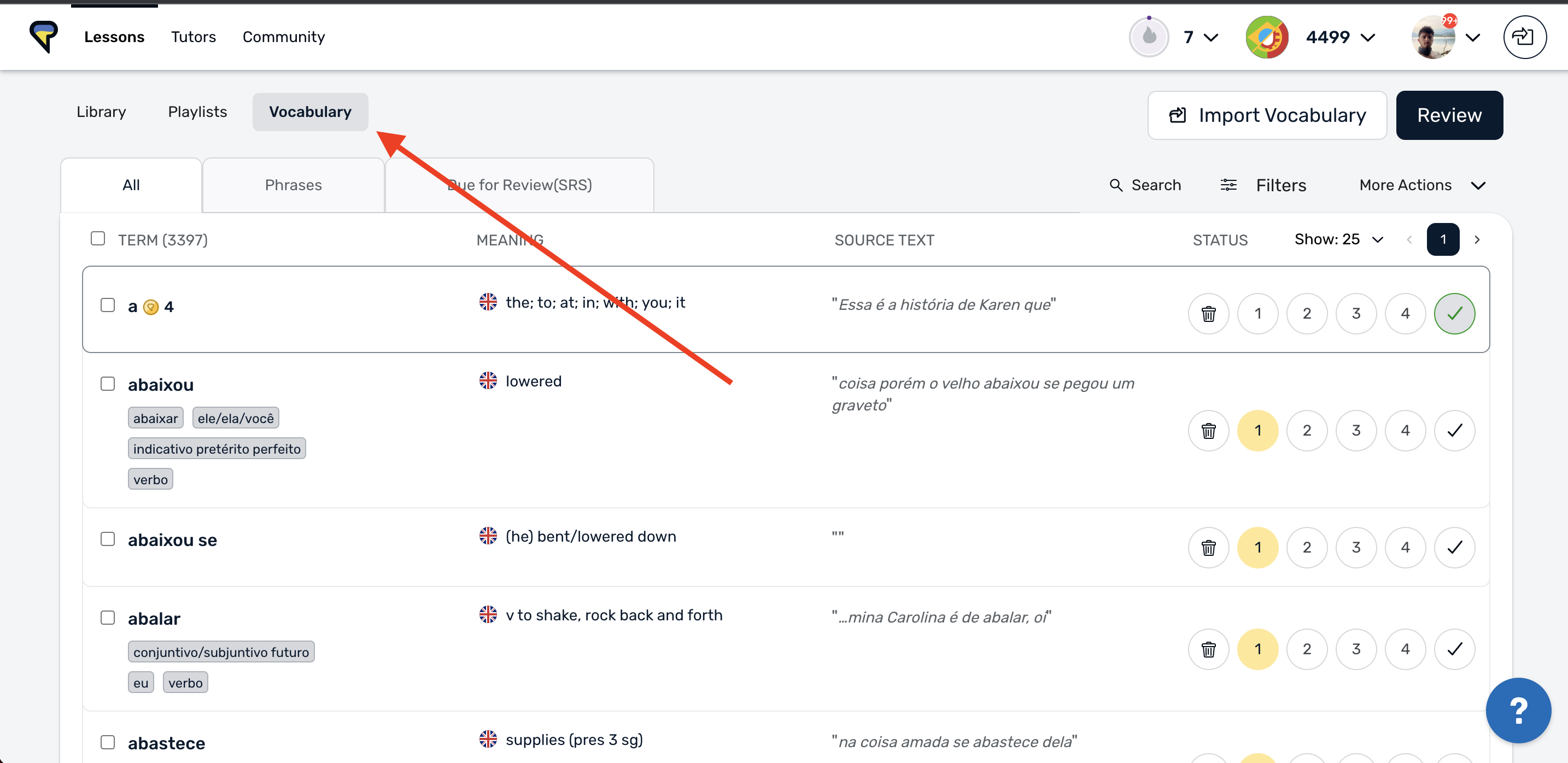 How To Export All Of Your Vocabulary Vocabulary And Review LingQ