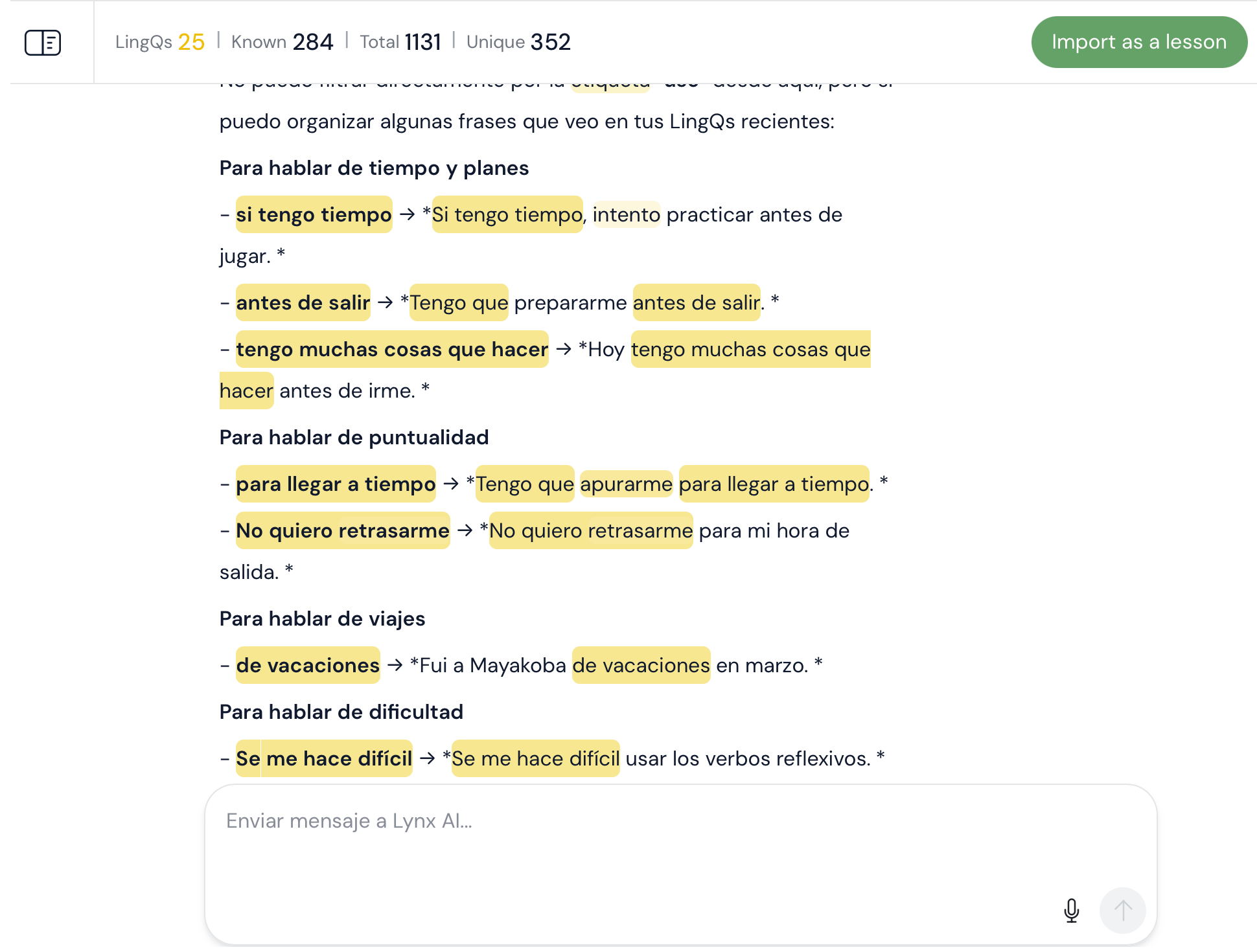 Lynx - Major New Release, Get suggested natural phrasing, generate ...